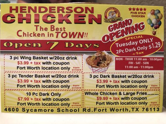 HENDERSON CHICKEN - Updated November 2025 - 4600 Sycamore School Rd ...