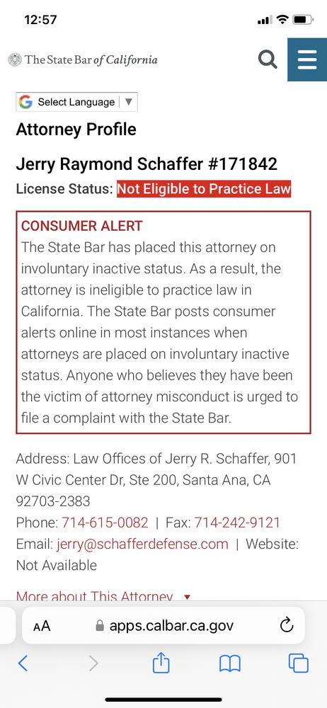 THE LAW OFFICES OF JERRY SCHAFFER, JR. - Updated December 2025 - 12 ...