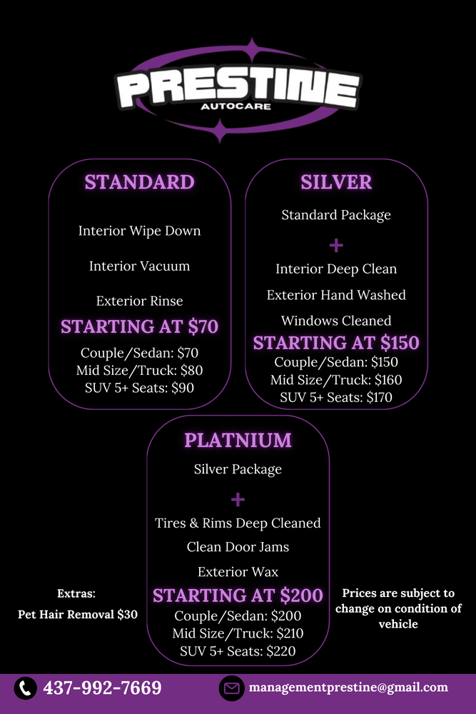 PRESTINE AUTOCARE - Updated December 2025 - Request a Quote - Brampton ...