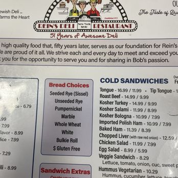 REIN’S NEW YORK STYLE DELI - Updated January 2025 - 1252 Photos & 1150 ...