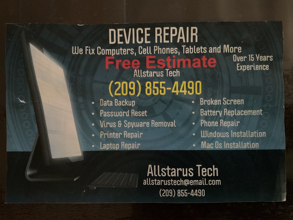 ALLSTARUS TECH - Tracy, California - IT Services & Computer Repair ...
