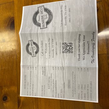 SUNRISE DELI - Updated October 2025 - 19 Reviews - 7120 Maynardville Pk ...