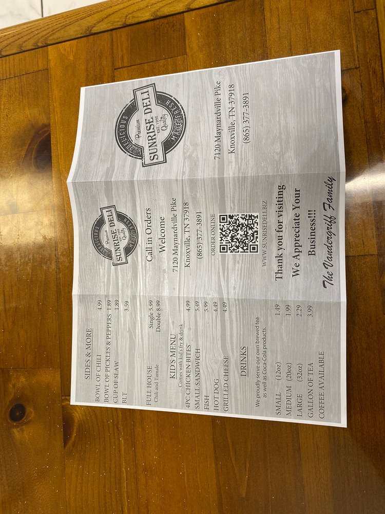 SUNRISE DELI - Updated October 2025 - 19 Reviews - 7120 Maynardville Pk ...
