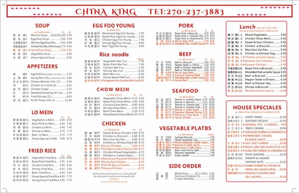 CHINA KING - 19 Reviews - Scottsville, Kentucky - Chinese - Restaurant ...