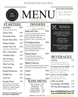 BUCKHORN BAR & GRILL - Updated October 2025 - 9696 E Co Rd Y, Gordon ...