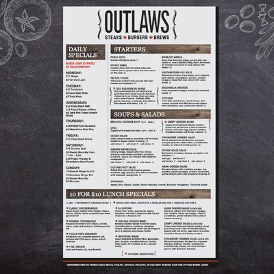 OUTLAWS STEAKS BURGERS BREWS - Updated December 2025 - 163 Photos & 181 ...