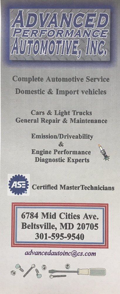 ADVANCED PERFORMANCE AUTOMOTIVE - Updated July 2025 - 6784 Mid Cities ...