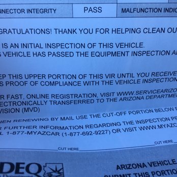 ARIZONA VEHICLE EMISSIONS TEST STATION - Updated October 2025 - 6661 S ...