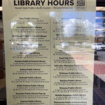 HAWAII STATE PUBLIC LIBRARY SYSTEM - MILILANI LIBRARY - Updated August ...