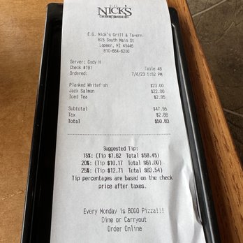 E.G. NICK’S GRILL & TAVERN - Updated December 2025 - 76 Photos & 128 ...