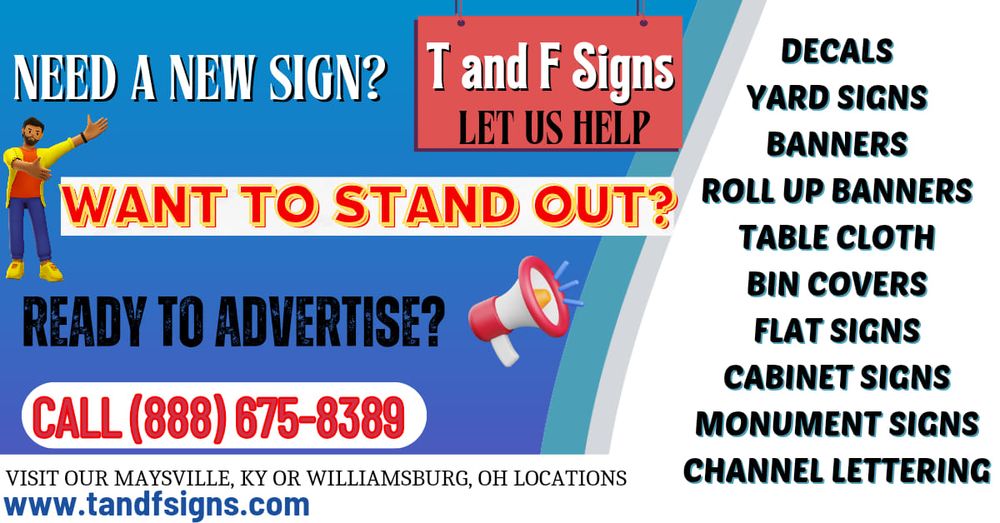 T AND F SIGNS - Updated May 2024 - Request Consultation - 1605 W Martin ...