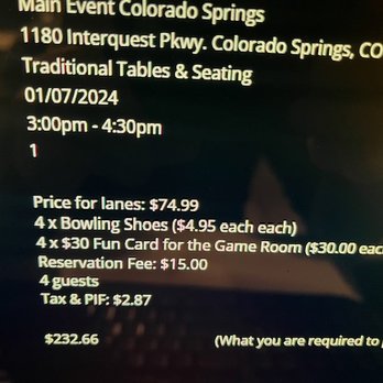 MAIN EVENT COLORADO SPRINGS - Updated April 2025 - 17 Reviews - 1180 ...