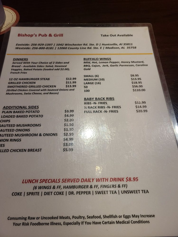 BISHOP’S WESTSIDE PUB & GRILL - Updated September 2025 - 14 Photos & 23 ...