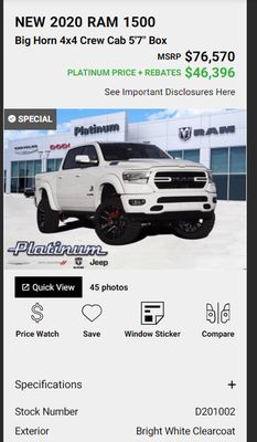 PLATINUM CHRYSLER DODGE RAM JEEP - Updated January 2026 - 10 Photos ...