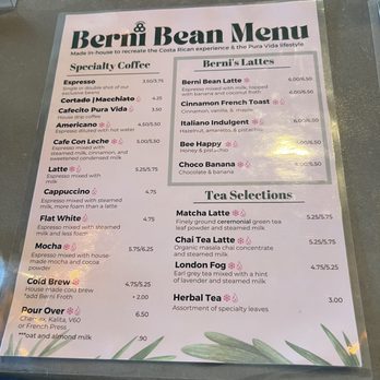 THE BERNI BEAN COFFEE - Updated August 2025 - 98 Photos & 40 Reviews ...