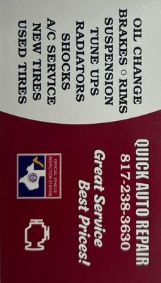 QUICK AUTO REPAIR - Updated October 2025 - 1016 S Main St, Fort Worth ...