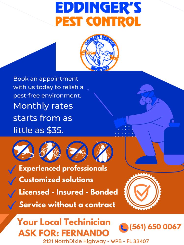 EDDINGER’S PEST CONTROL - Updated October 2025 - 2121 N Dixie Hwy, West ...