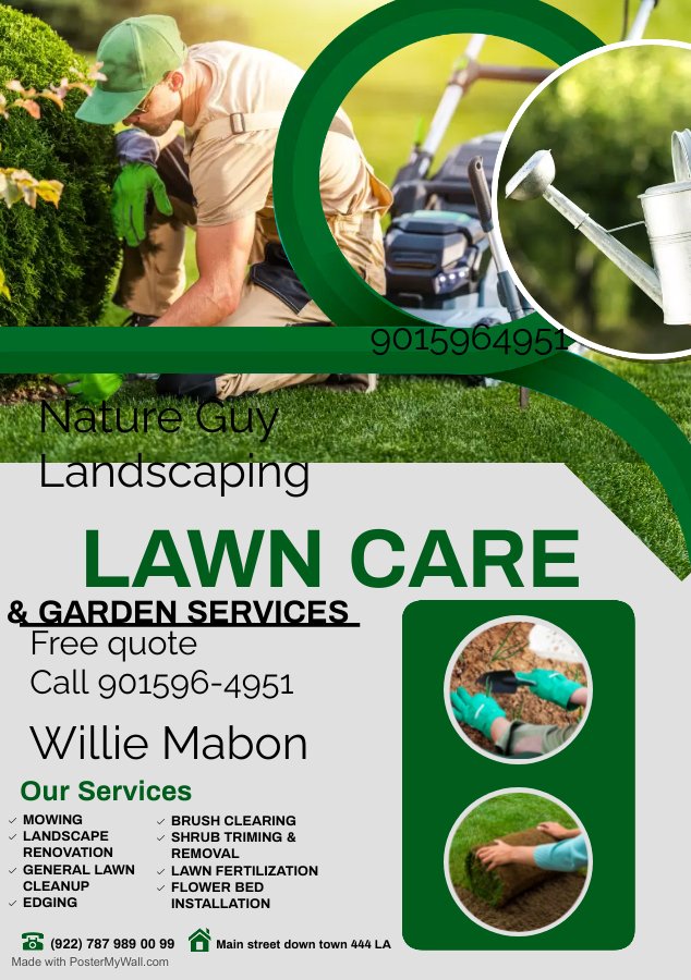 NATURE GUY LANDSCAPING - Updated April 2024 - 964 Wichita Ave, Memphis ...