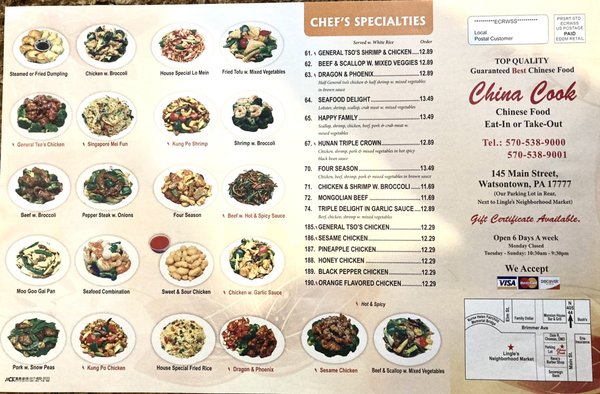 CHINA COOK - Updated December 2025 - 145 Main St, Watsontown ...