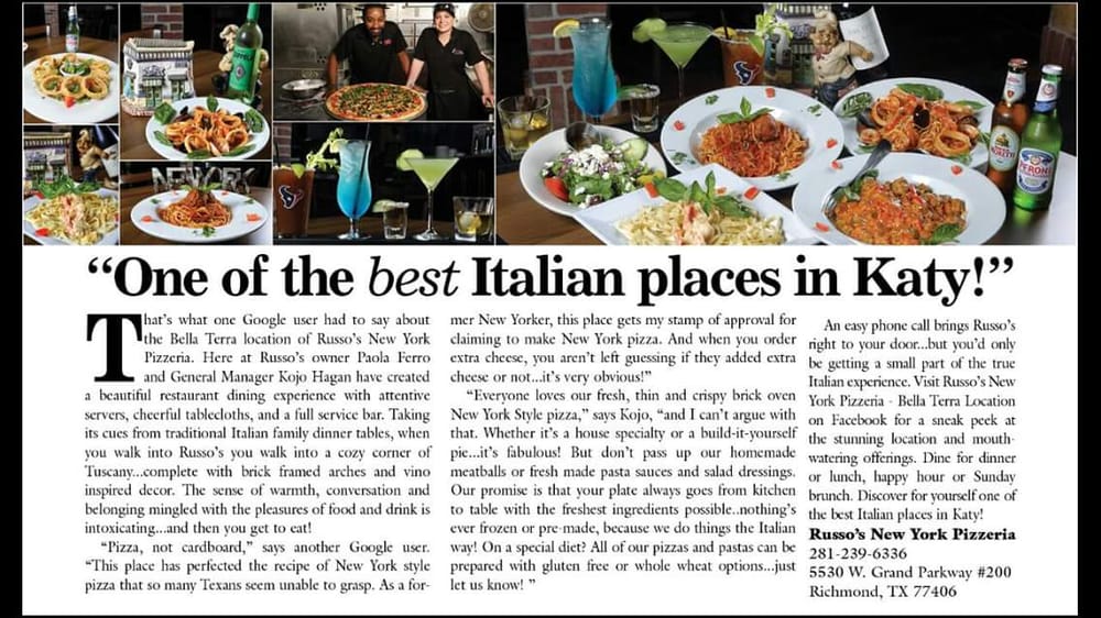 RUSSO’S NEW YORK PIZZERIA AND ITALIAN KITCHEN, KATY - Updated December 2024 - 181 Photos & 223 ...