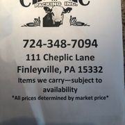 CHEPLIC PACKING - Butcher - 382 Mingo Church Rd, Finleyville, PA ...