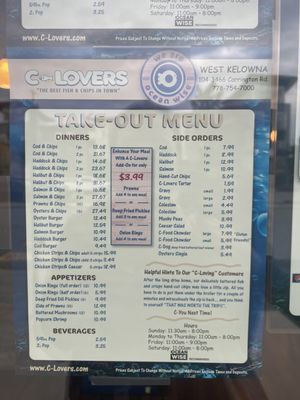 C-LOVERS FISH & CHIPS - Updated January 2026 - 104 - 3466 Carrington ...