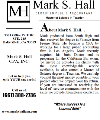 MARK S. HALL, CPA - Updated October 2025 - 16 Reviews - 5301 Office ...