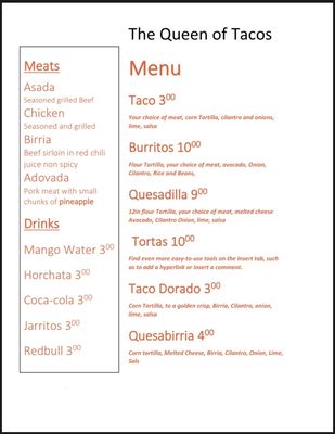 THE QUEEN OF TACOS - 1505 N Hampton Rd, Boise, Idaho - Food Trucks ...