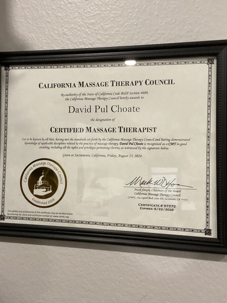 DAVID CHOATE MOBILE MASSAGE THERAPIST - Updated July 2025 - Rancho ...