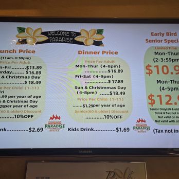PARADISE BUFFET - Updated December 2025 - 499 Photos & 630 Reviews ...