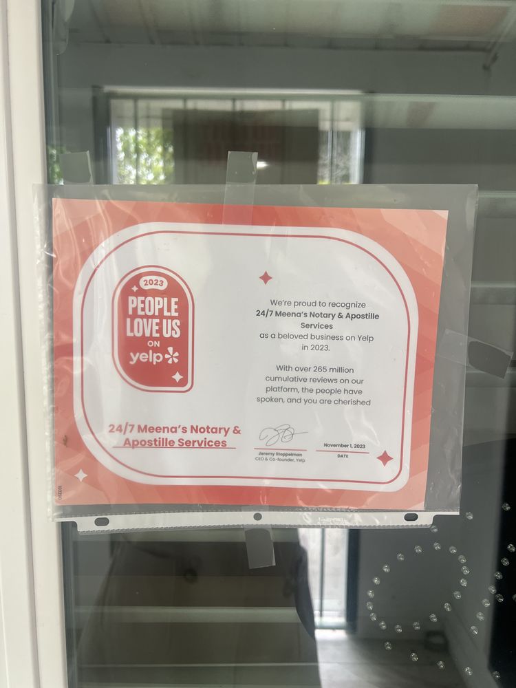 MEENA’S NOTARY & APOSTILLE SERVICES - Updated December 2025 - 205 ...