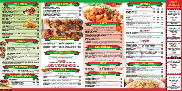 VILLAS LOUNGE ITALIAN CHICKEN PIZZERIA - Updated January 2025 - 16 ...