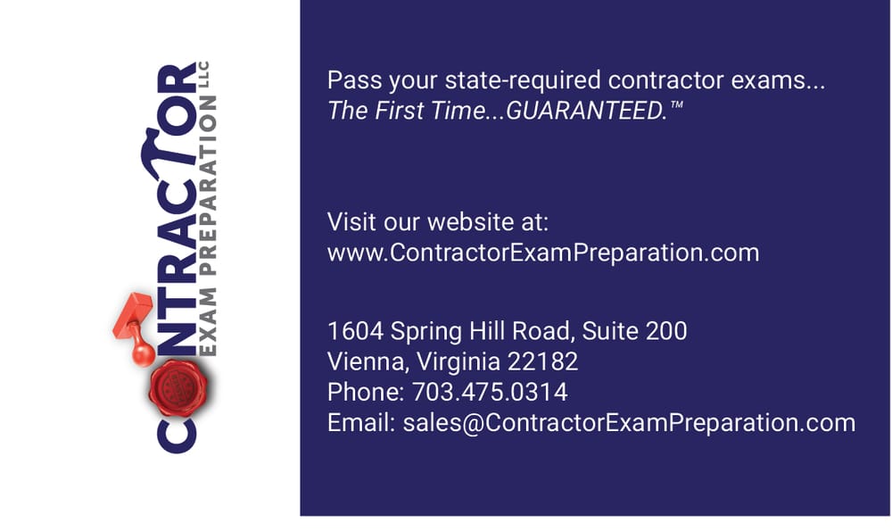 CONTRACTOR EXAM PREPARATION - Updated October 2025 - 1765 Greensboro ...