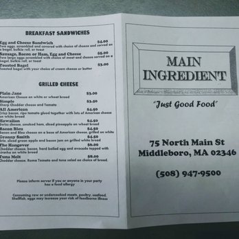 MAIN INGREDIENT - Updated July 2025 - 21 Photos & 23 Reviews - 29 Elm ...