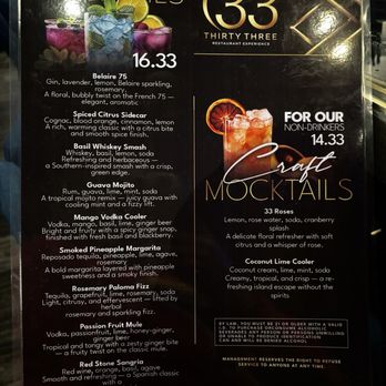 THIRTY THREE RESTAURANT EXPERIENCE - Updated December 2025 - 23 Photos ...