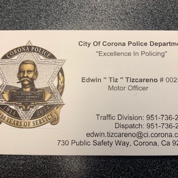 CITY OF CORONA POLICE DEPARTMENT - Updated December 2024 - 22 Reviews ...