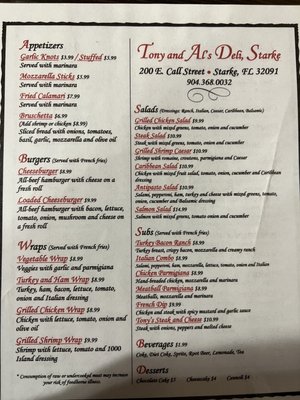 TONY & AL’S DELI - 76 Photos & 89 Reviews - 200 E Call St, Starke ...