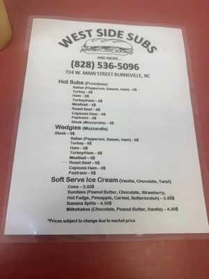 WEST SIDE SUBS - Updated December 2025 - 724 W Main St, Burnsville ...