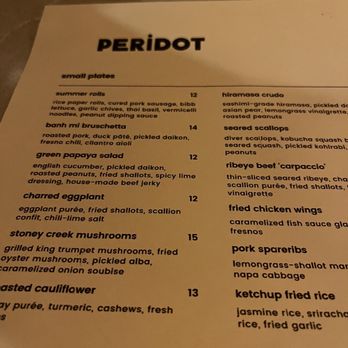 PERIDOT - Updated June 2024 - 91 Photos & 43 Reviews - 118 W Liberty St ...
