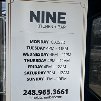 NINE KITCHEN AND BAR - Updated December 2025 - 111 Photos & 35 Reviews ...