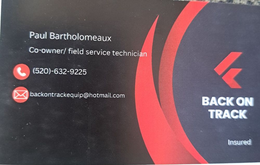 BACK ON TRACK EQUIPMENT SERVICES - Updated March 2025 - Request a Quote ...