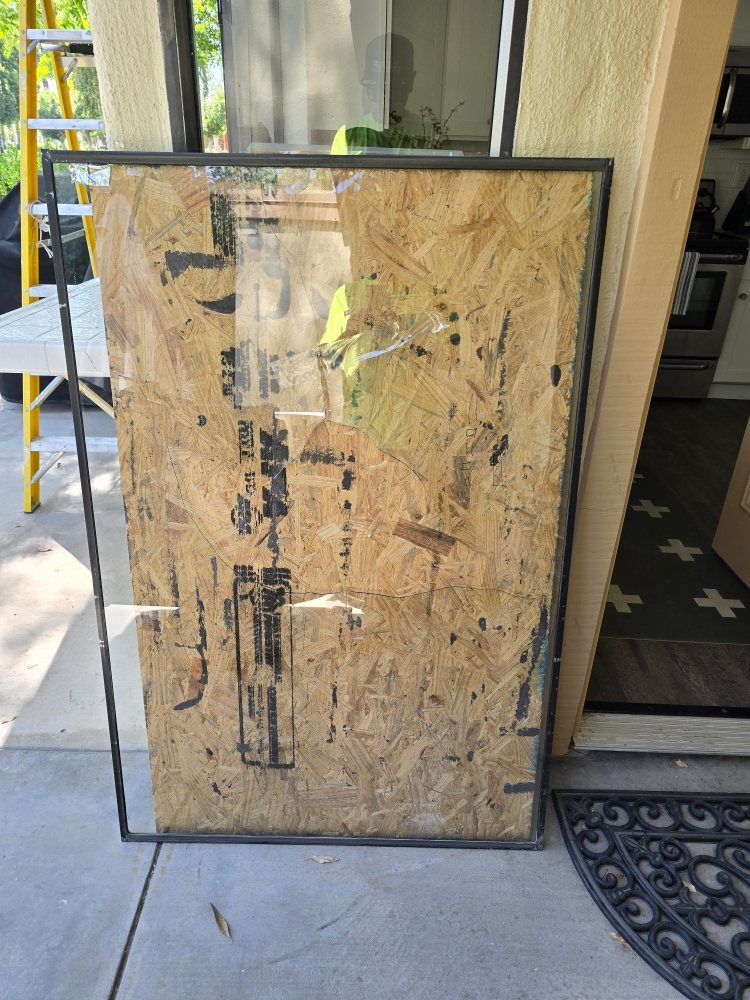 Broken window by golfer. - Yelp