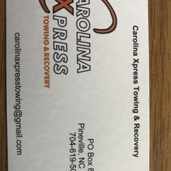 CAROLINA XPRESS TOWING & RECOVERY - 4024 Pine Grove Cir, Charlotte, NC ...