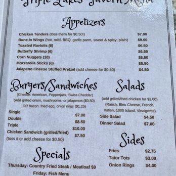 TRIPLE LAKES TAVERN - Updated April 2025 - 21 Photos & 16 Reviews ...