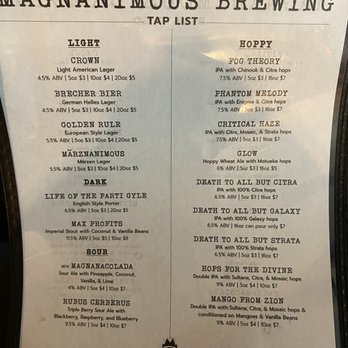 MAGNANIMOUS BREWERY - Updated May 2025 - 205 Photos & 72 Reviews - 1420 ...