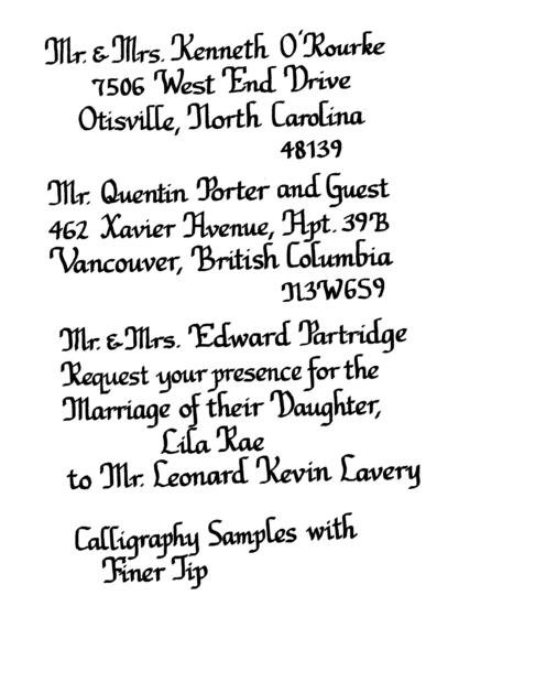 HARRIET’S CALLIGRAPHY SERVICE - Updated October 2024 - Stanton ...