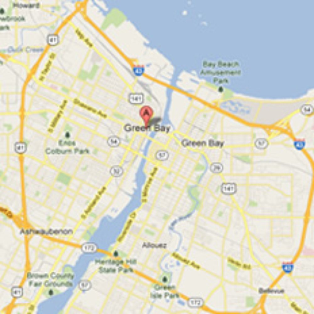 Map Of Downtown Green Bay