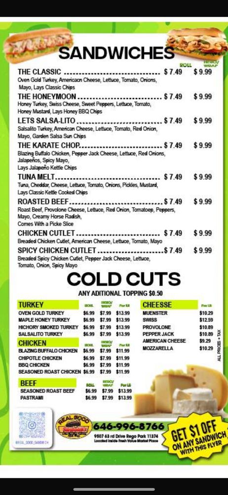 REAL GOOD SANDWICHES - Updated July 2025 - 9507 63rd Dr, New York, New ...