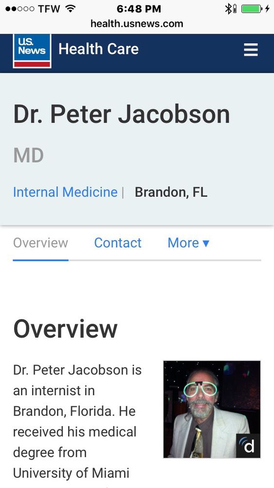 JACOBSON PETER ,MD - Updated January 2026 - 500 Vonderburg Dr, Brandon ...