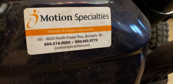 MOTION SPECIALTIES - Updated January 2026 - 101-8255 N Fraser Way ...